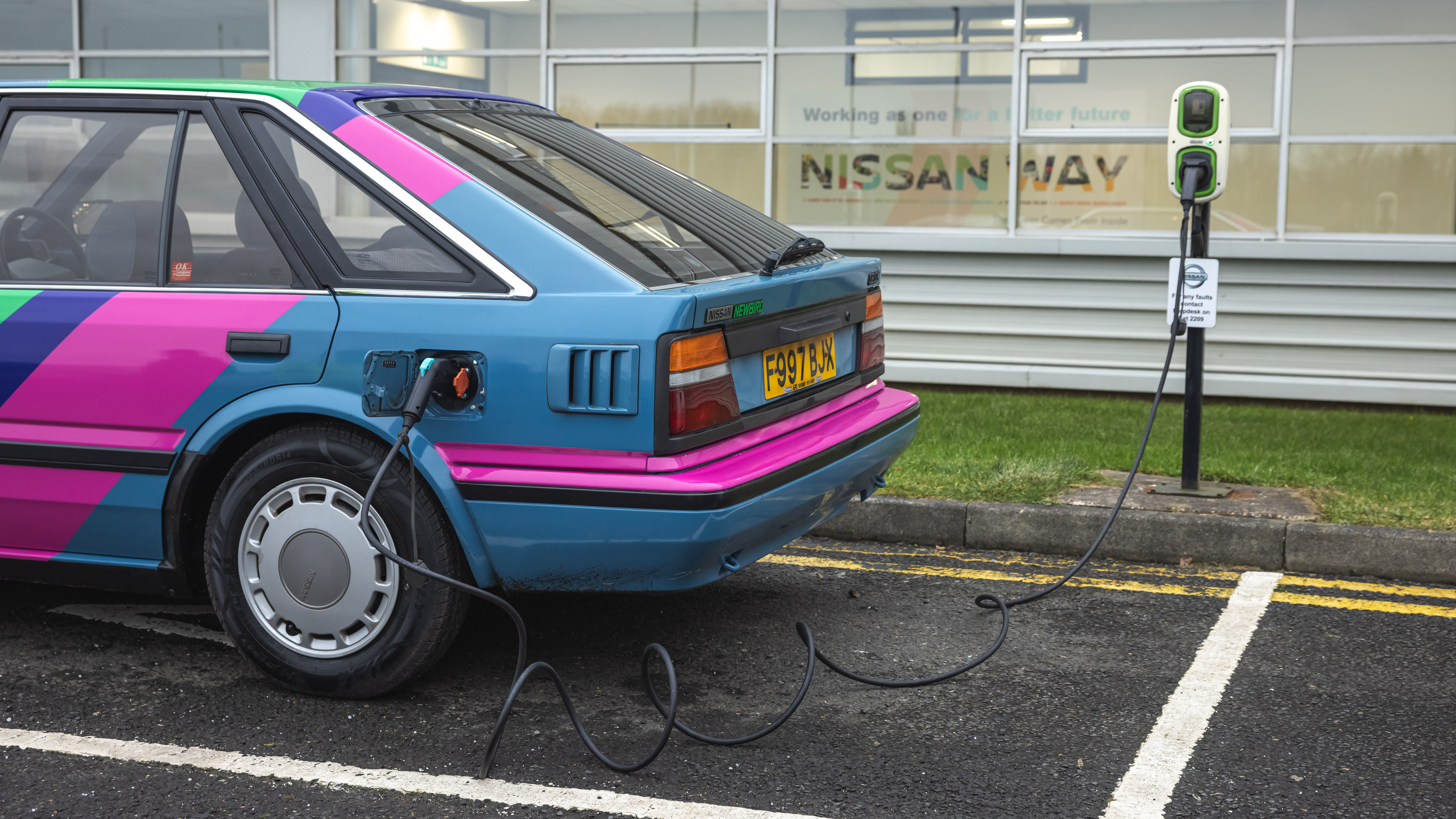 This is a Leaf-powered, fully-electric Nissan Bluebird | Top Gear