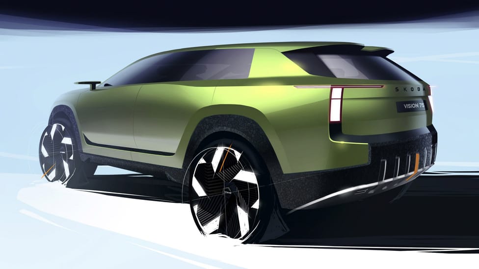 Here are some sketches of Skoda’s upcoming seven-seat EV | Top Gear