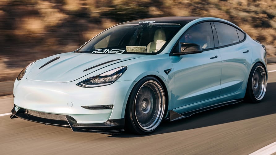 ADRO has given the Tesla Model 3 more downforce | Top Gear