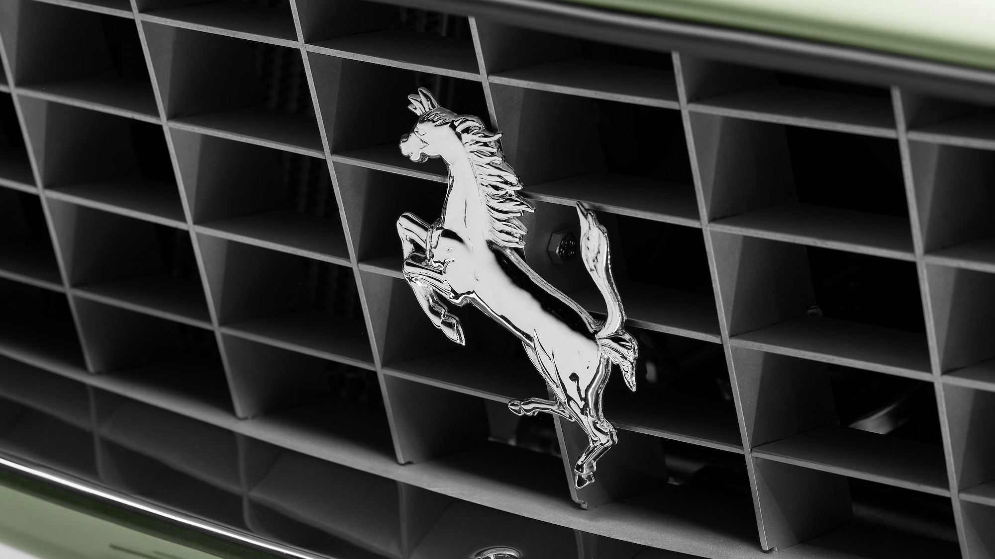 White Ferrari Logo Wallpaper