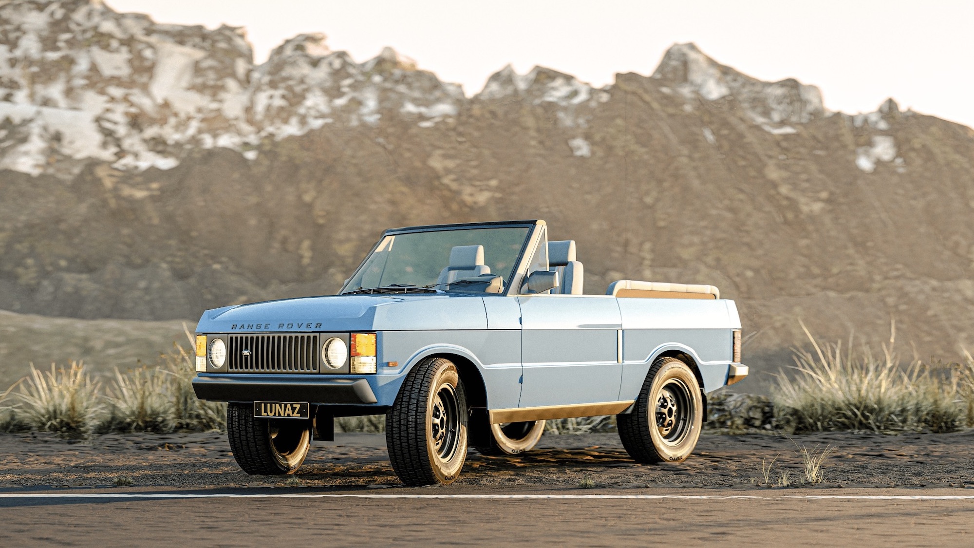 Lunaz reveals electrified classic Range Rover convertible | Top Gear