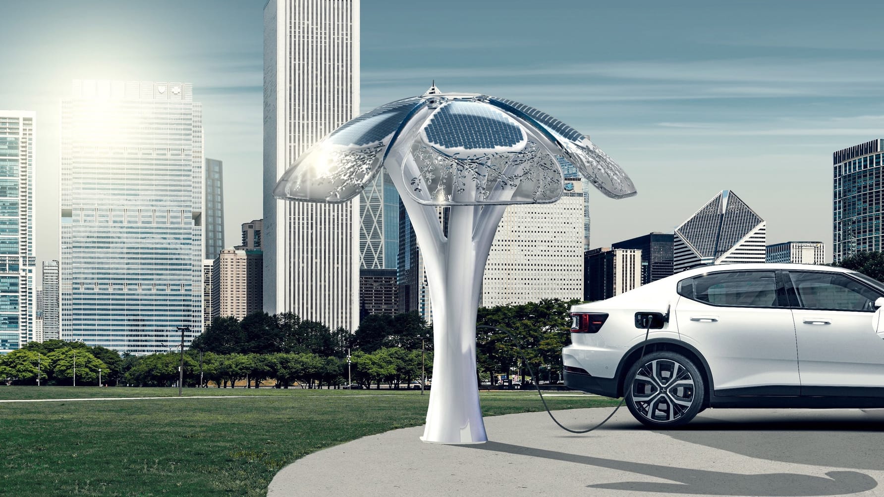 Experts are developing solar ‘trees’ that can charge electric cars ...