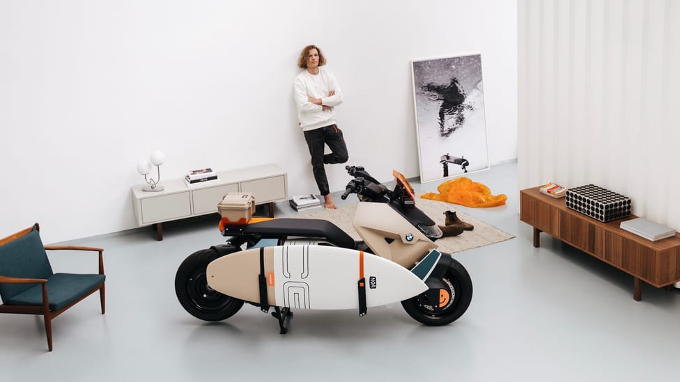 This is an electric BMW moped, customised to be beach-ready | Top Gear