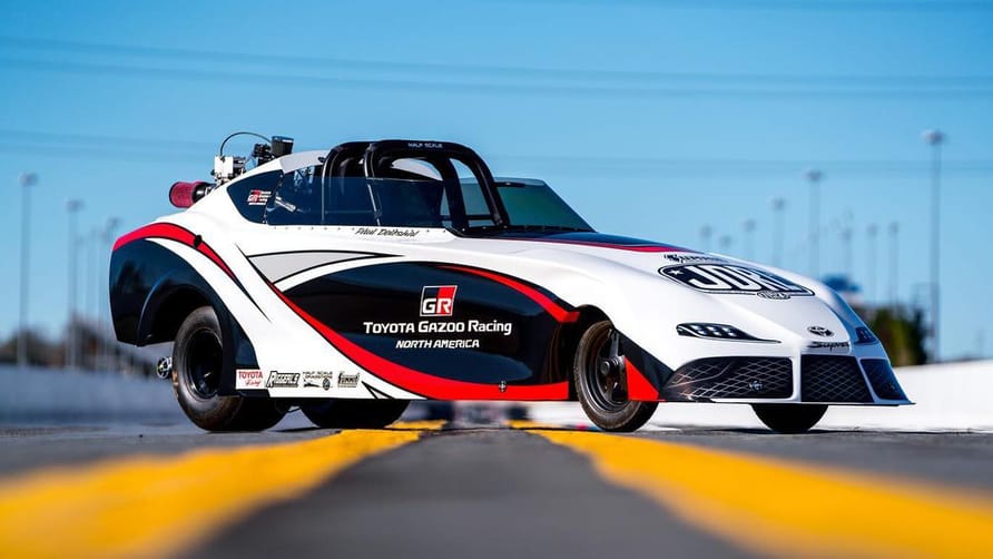 Cute! Check out this baby Toyota Supra Jr dragster | Top Gear