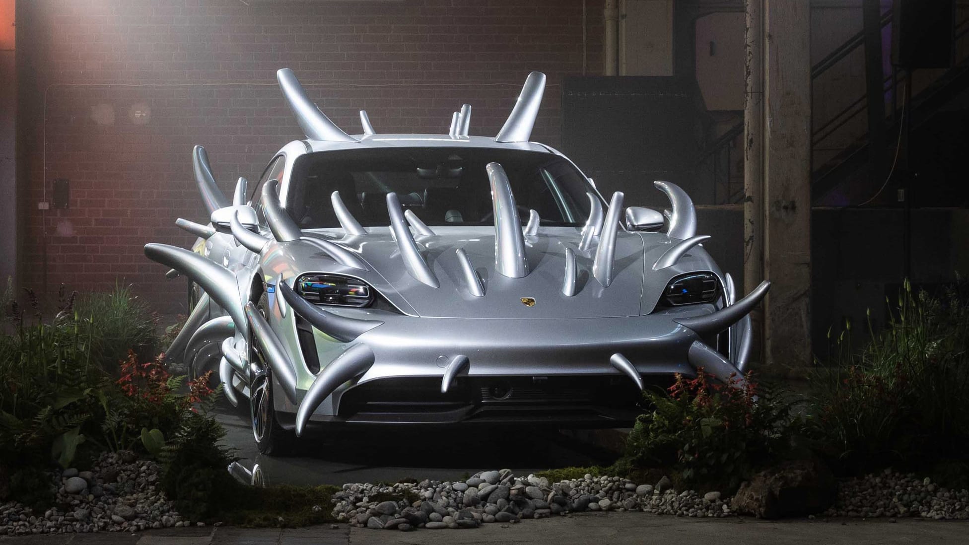 What on earth is going on with this spiky Porsche Taycan? | Top Gear