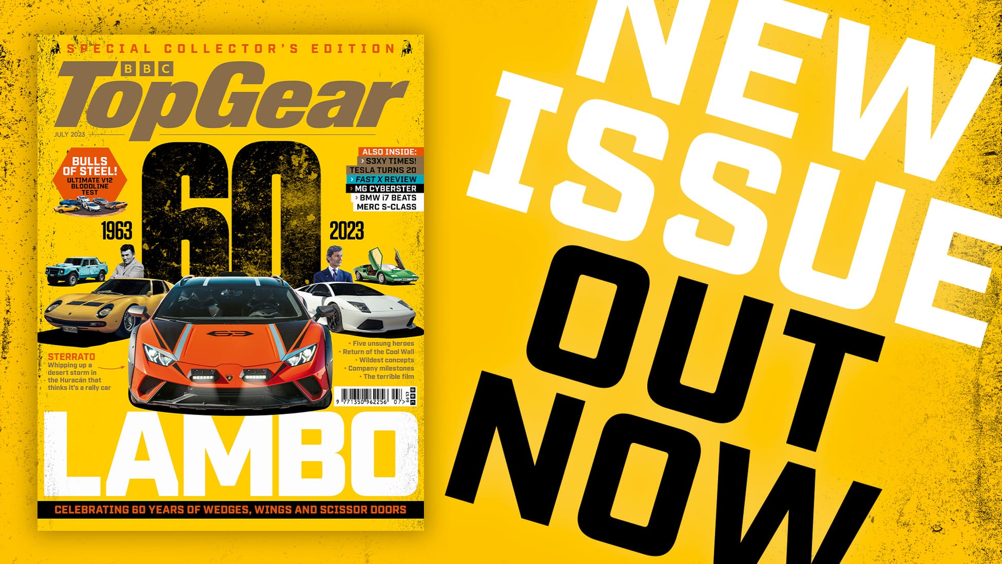 New issue out now: TG celebrates 60 years of Lamborghini | Top Gear