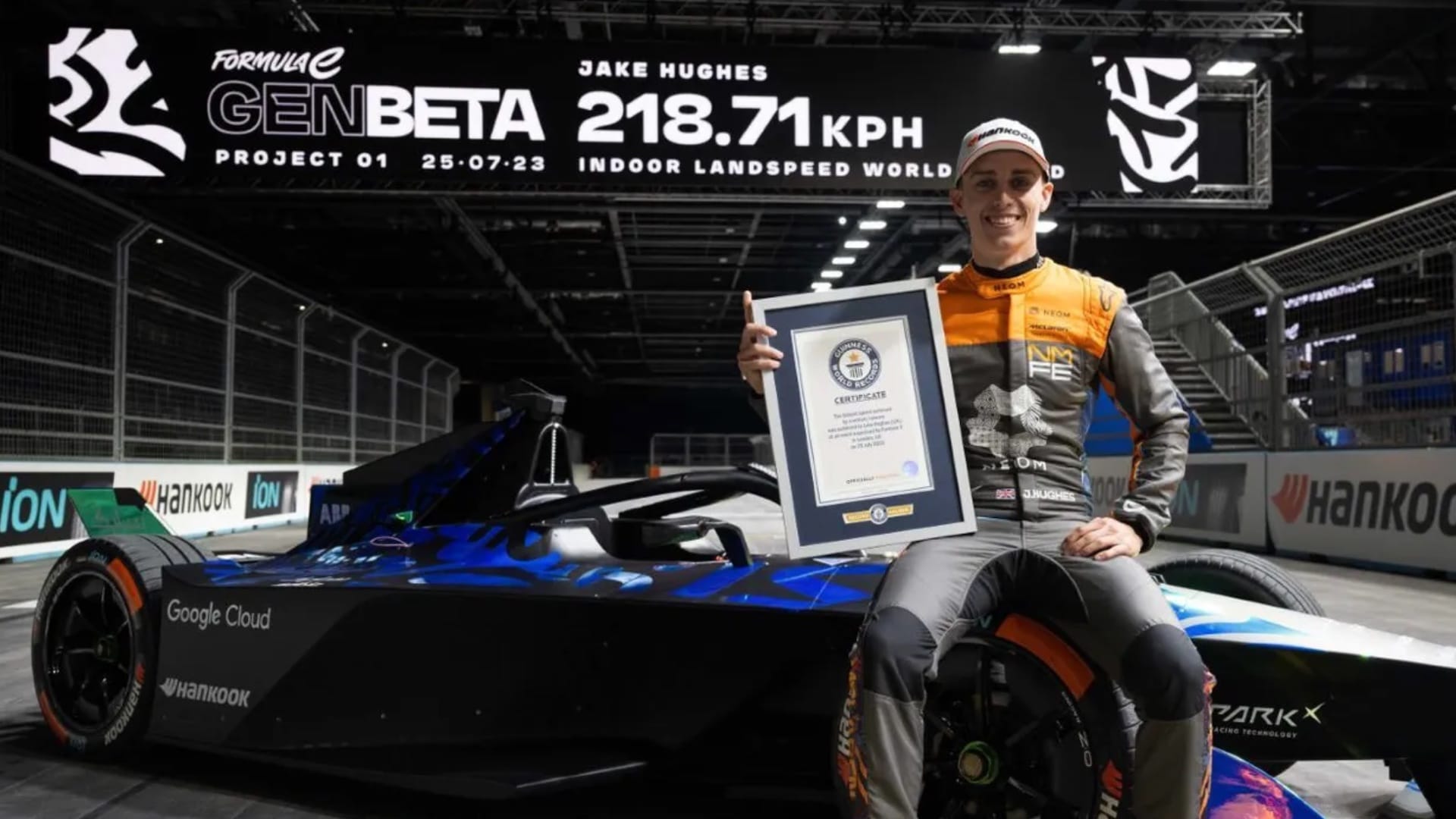A Formula E car has set a new Guinness World Record for indoor speed ...
