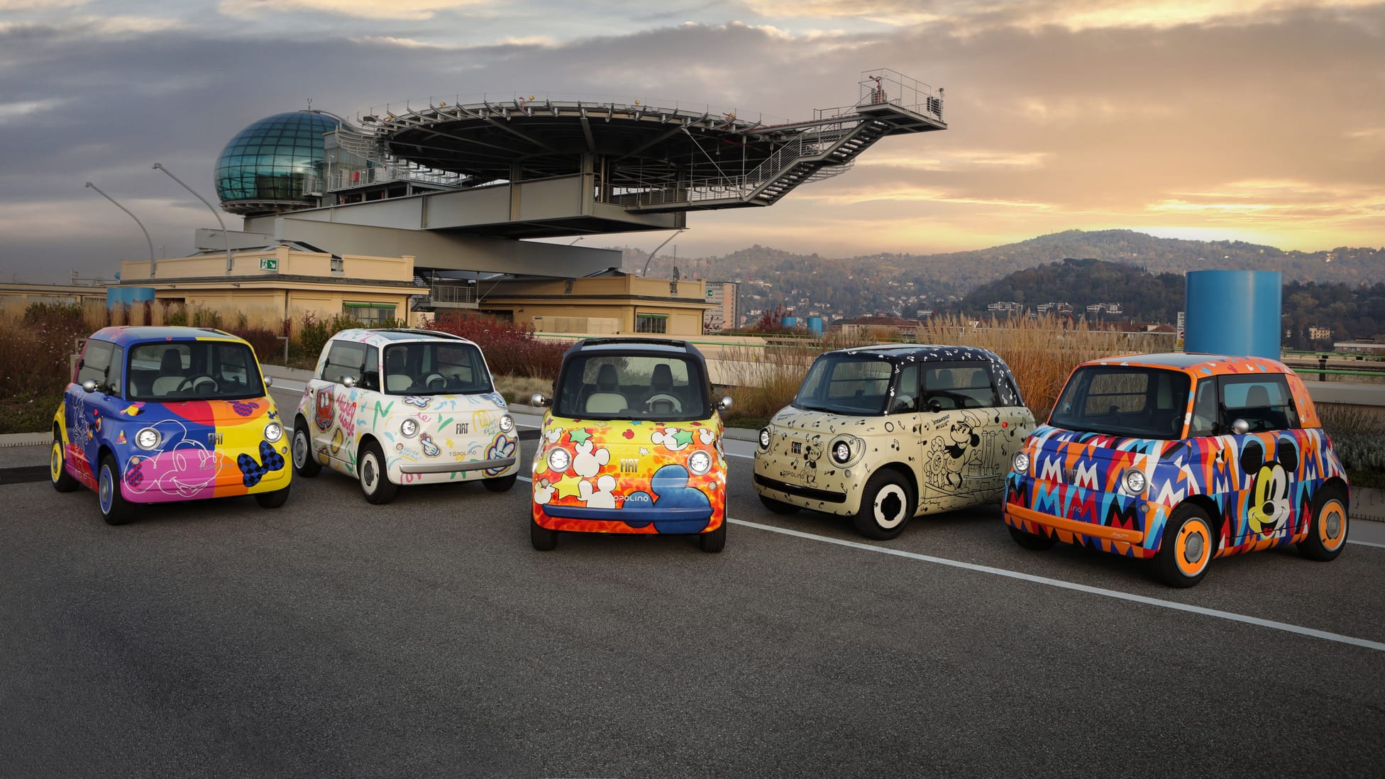 Fiat reveals five Topolinos wearing Mickey Mouse liveries | Top Gear