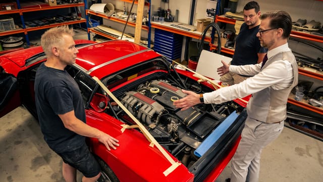 A coachbuilder is working on a Targa-topped Ferrari Testarossa ...