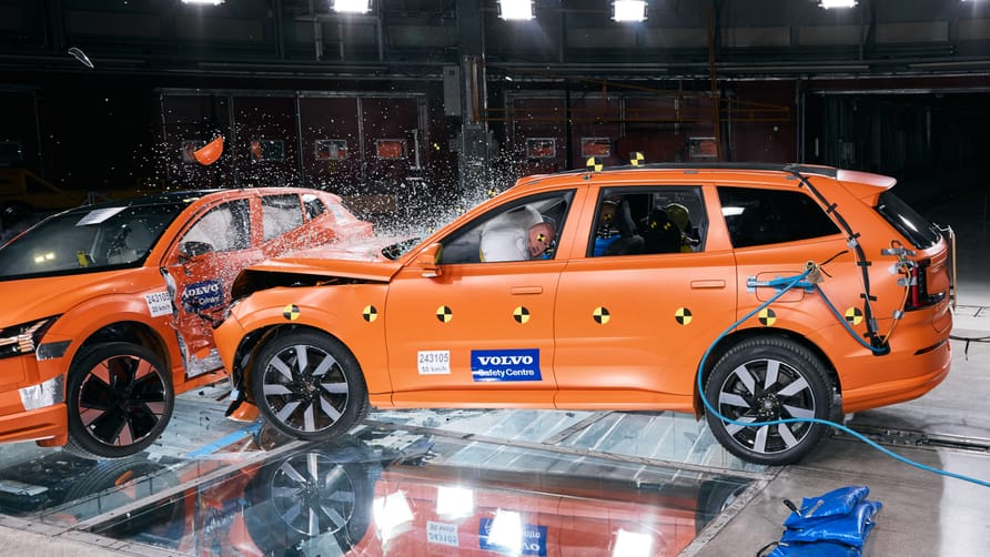 Here’s what happened when Volvo crashed an EX90 into an EX30 | Top Gear