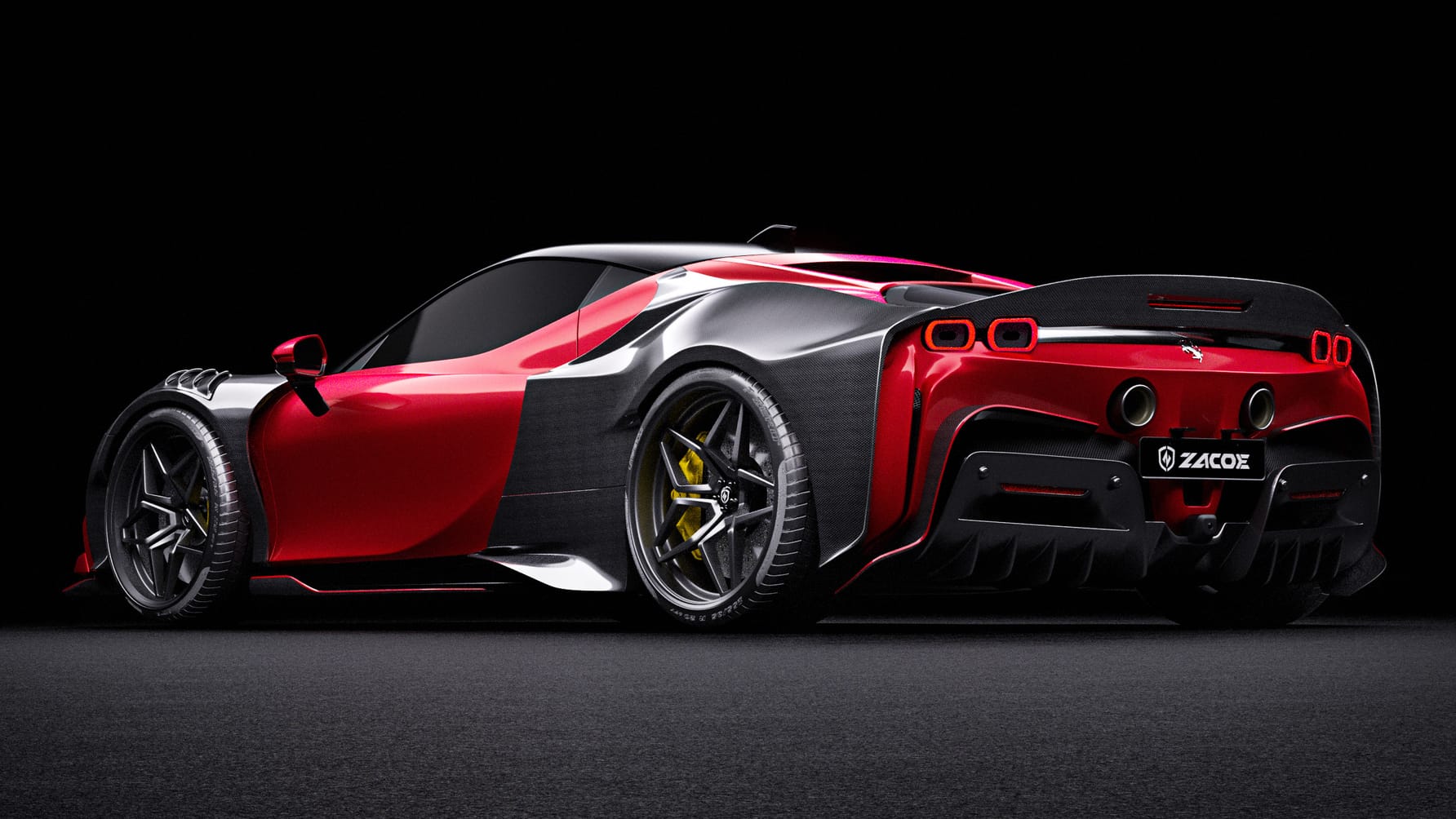 Zacoe’s carbon fibre widebody kit for the Ferrari SF90 is quite ...