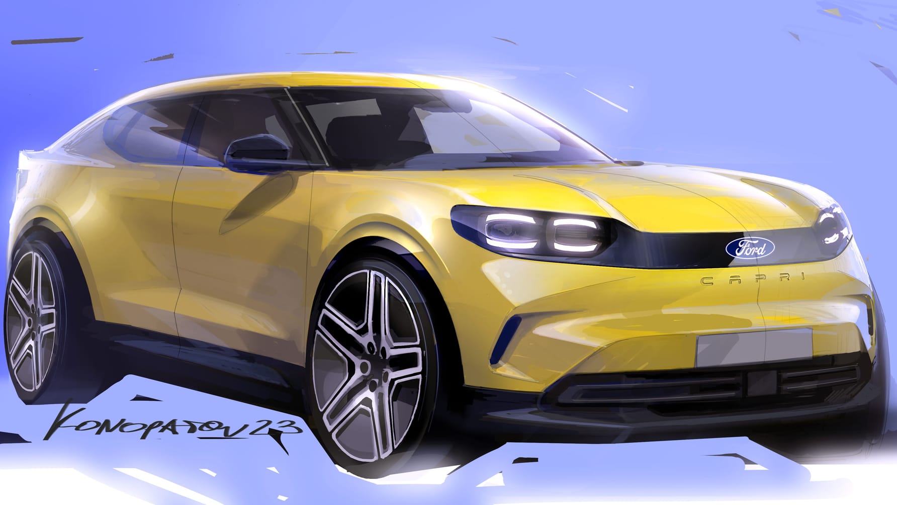 These sketches reveal how Ford imagines the Capri evolved into an SUV ...