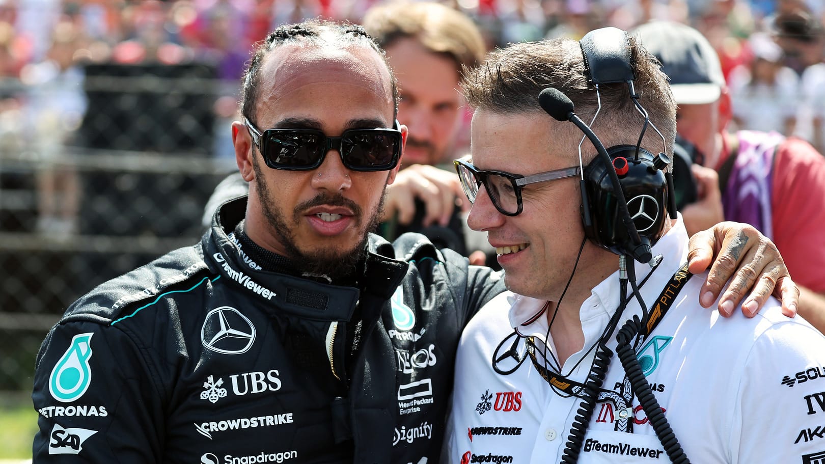 Sad times: Bono won’t be joining Lewis Hamilton at Ferrari next year ...