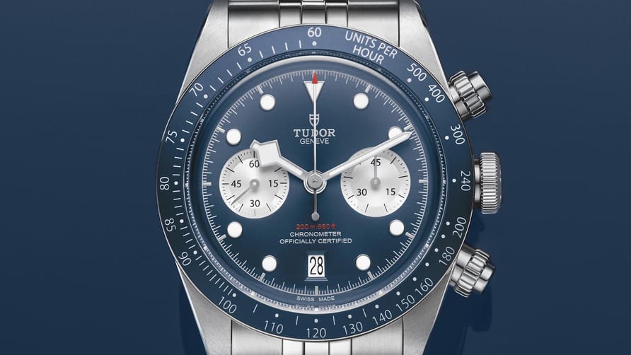 The Tudor Black Bay Chrono Blue is a stunning stainless steel watch for ...