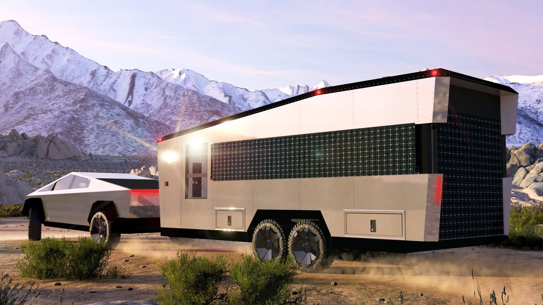 Someone’s designed a caravan to hitch to the Tesla Cybertruck | Top Gear