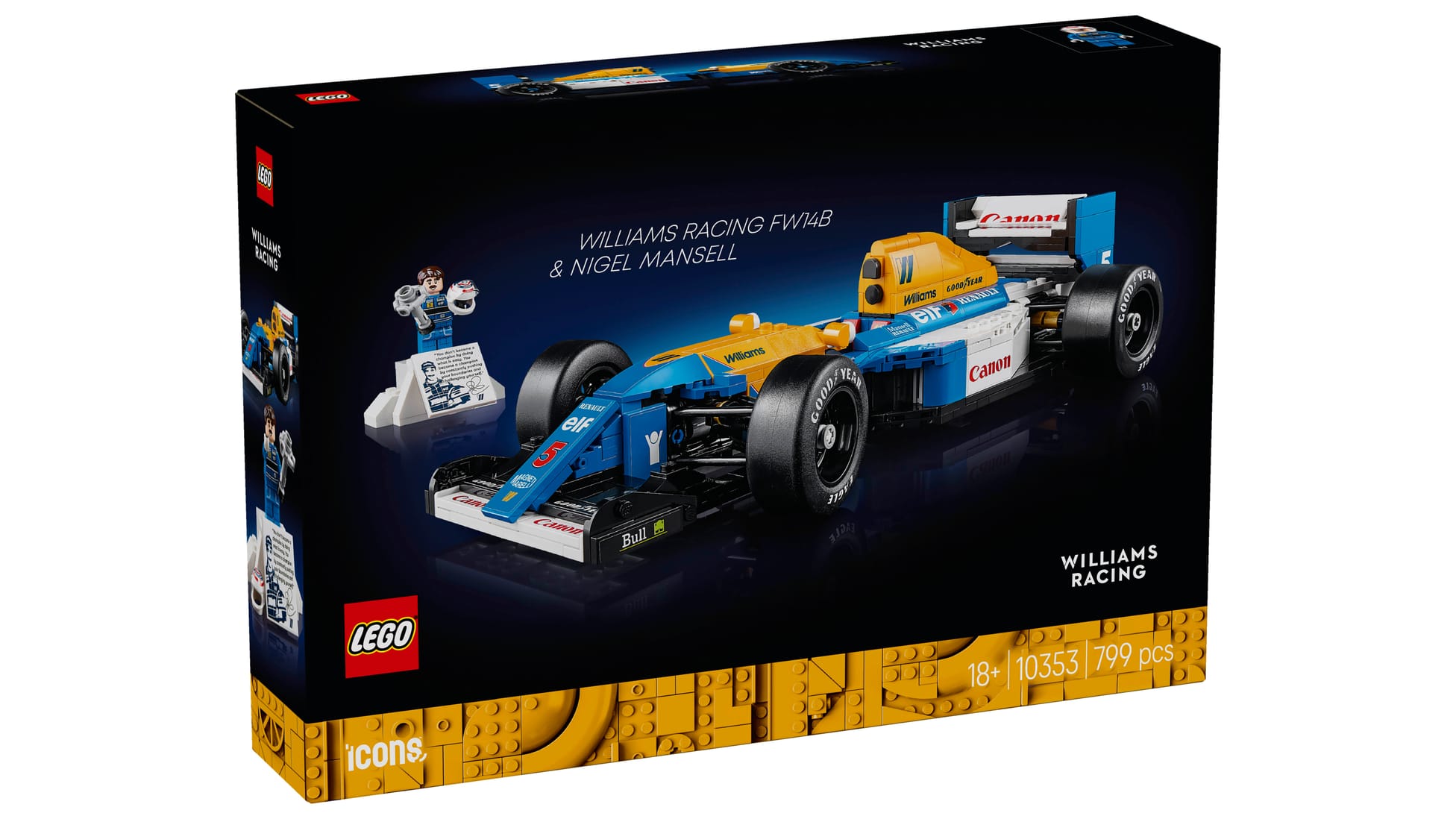 This Lego Williams FW14B comes complete with a moustachioed Mansell ...