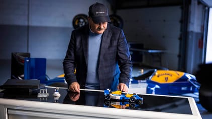 This Lego Williams FW14B comes complete with a moustachioed Mansell ...