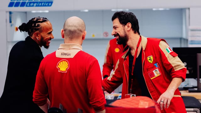 Watch Lewis Hamilton drive a Ferrari F1 car for the first time | Top Gear