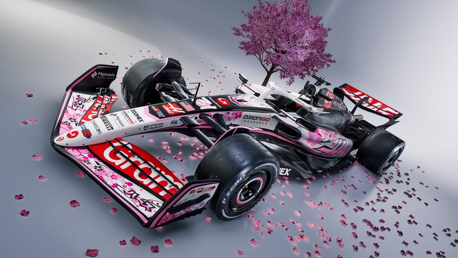 Flower power: Haas adopts cherry blossom livery for Japanese GP | Top Gear