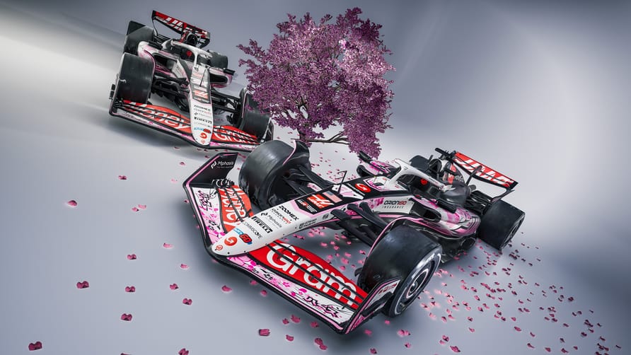 Flower power: Haas adopts cherry blossom livery for Japanese GP | Top Gear
