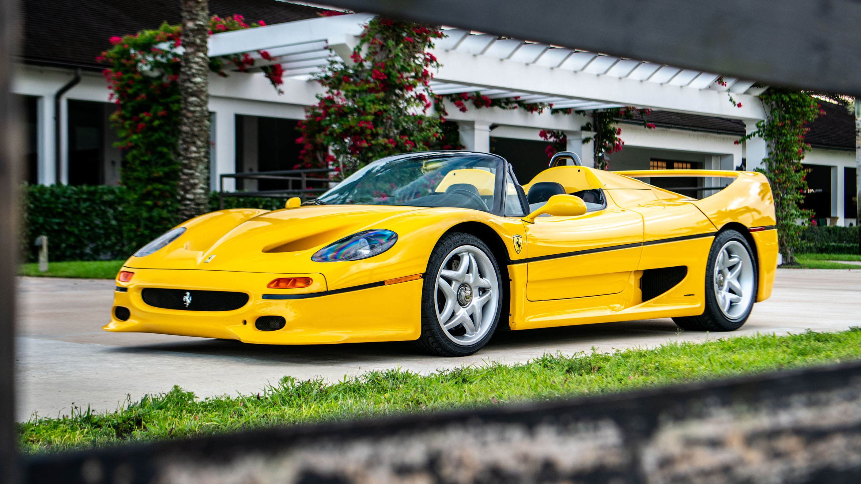 Yellow Vintage Ferrari