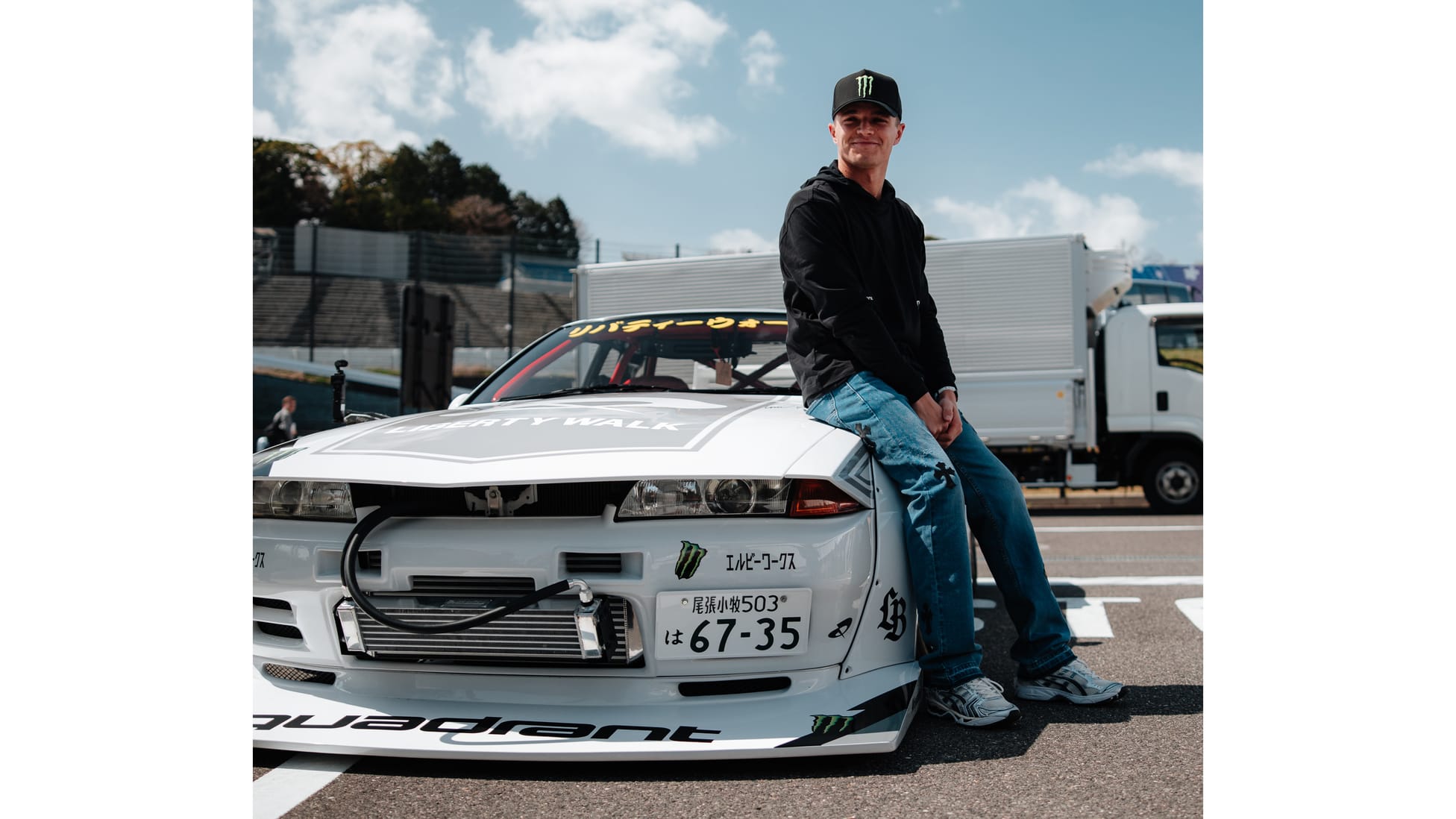 Lando Norris rocked up to the Japanese Grand Prix in a Liberty Walk R32 ...