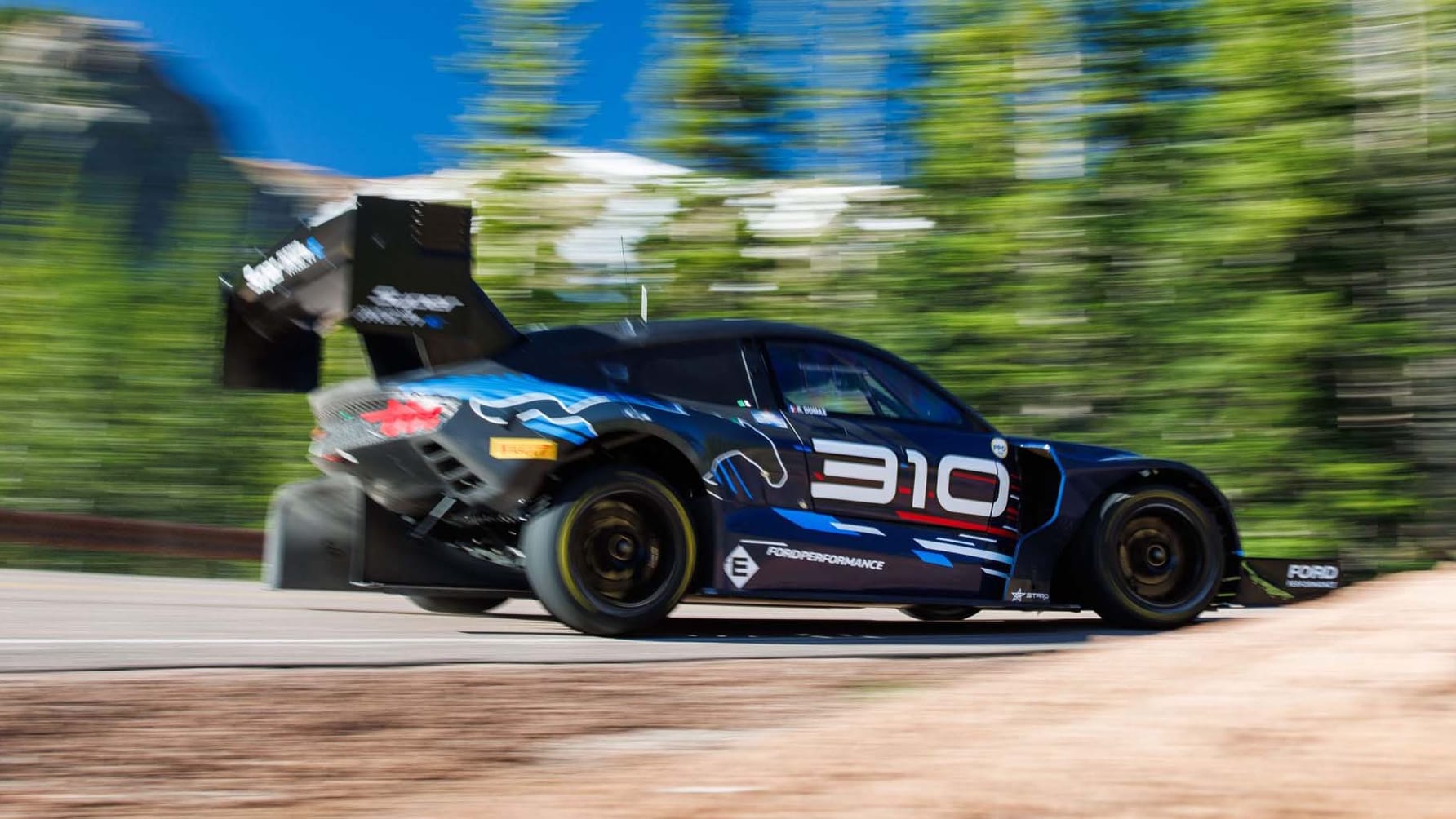 The Ford Super Mustang Mach-E won its class at the Pikes Peak Hill ...