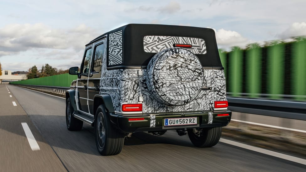 A new G-Class Cabriolet is coming, and we’re not sure the camo is doing ...
