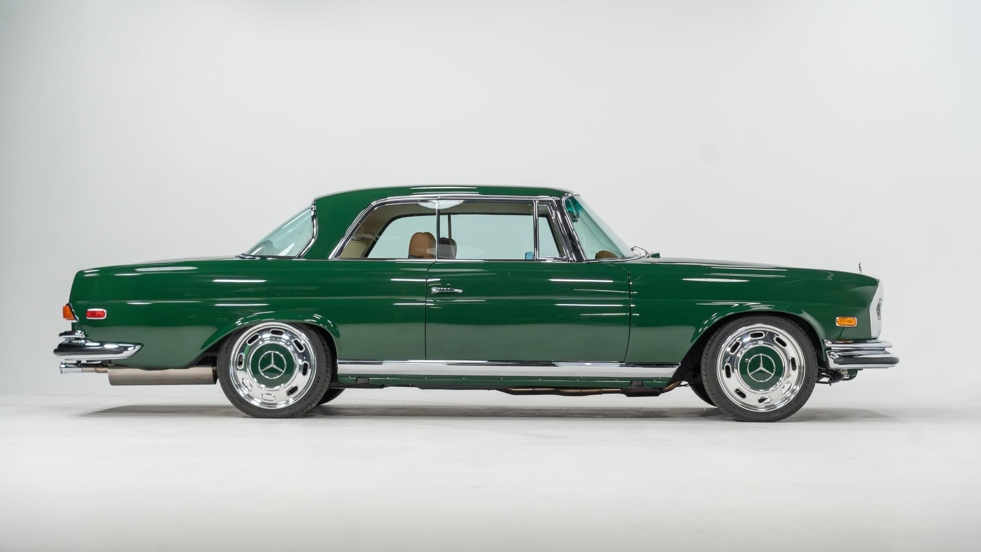 This glorious old Mercedes 280SE has been filled with a 5.4-litre AMG ...