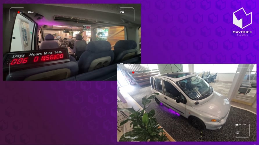 Maverick Games has been livestreaming a stationary 2003 Fiat Multipla ...