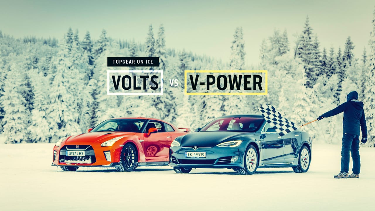 TG on ice: Nissan GT-R vs Tesla Model S P100D | Top Gear
