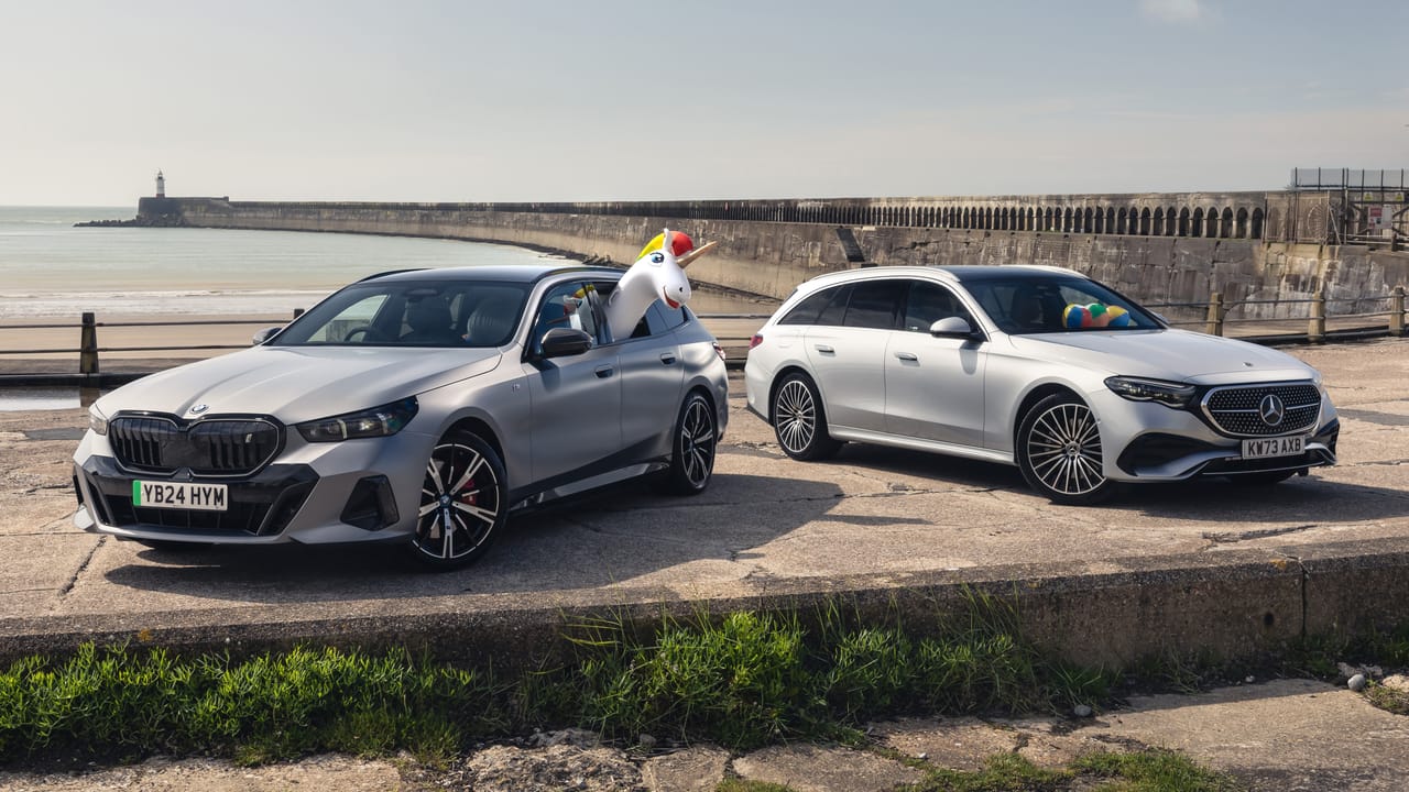BMW i5 Touring vs Mercedes E-Class Estate | Top Gear