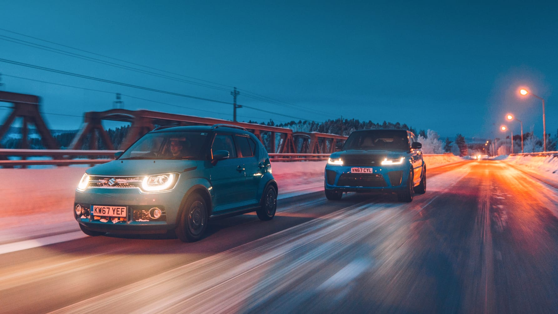 TG on ice: Range Rover Sport SVR vs Suzuki Ignis | Top Gear