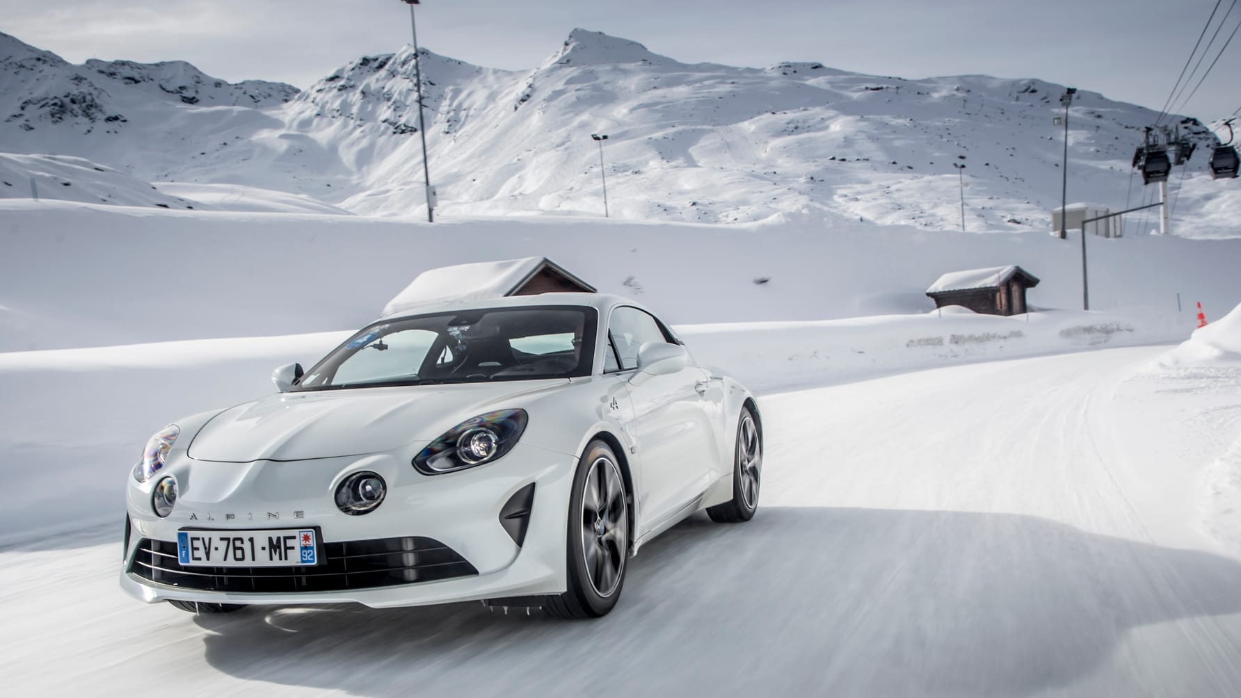 How to slide an Alpine A110 on ice | Top Gear