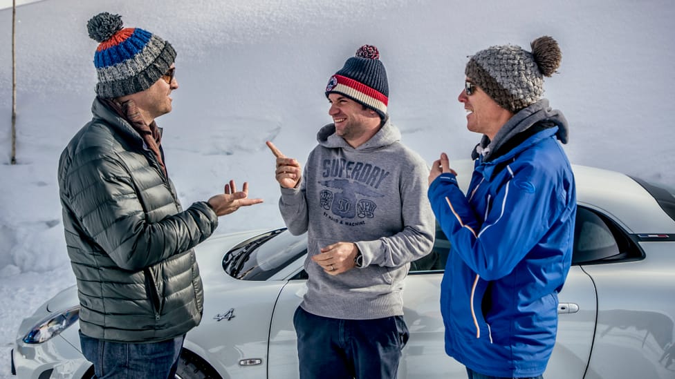 How to slide an Alpine A110 on ice | Top Gear