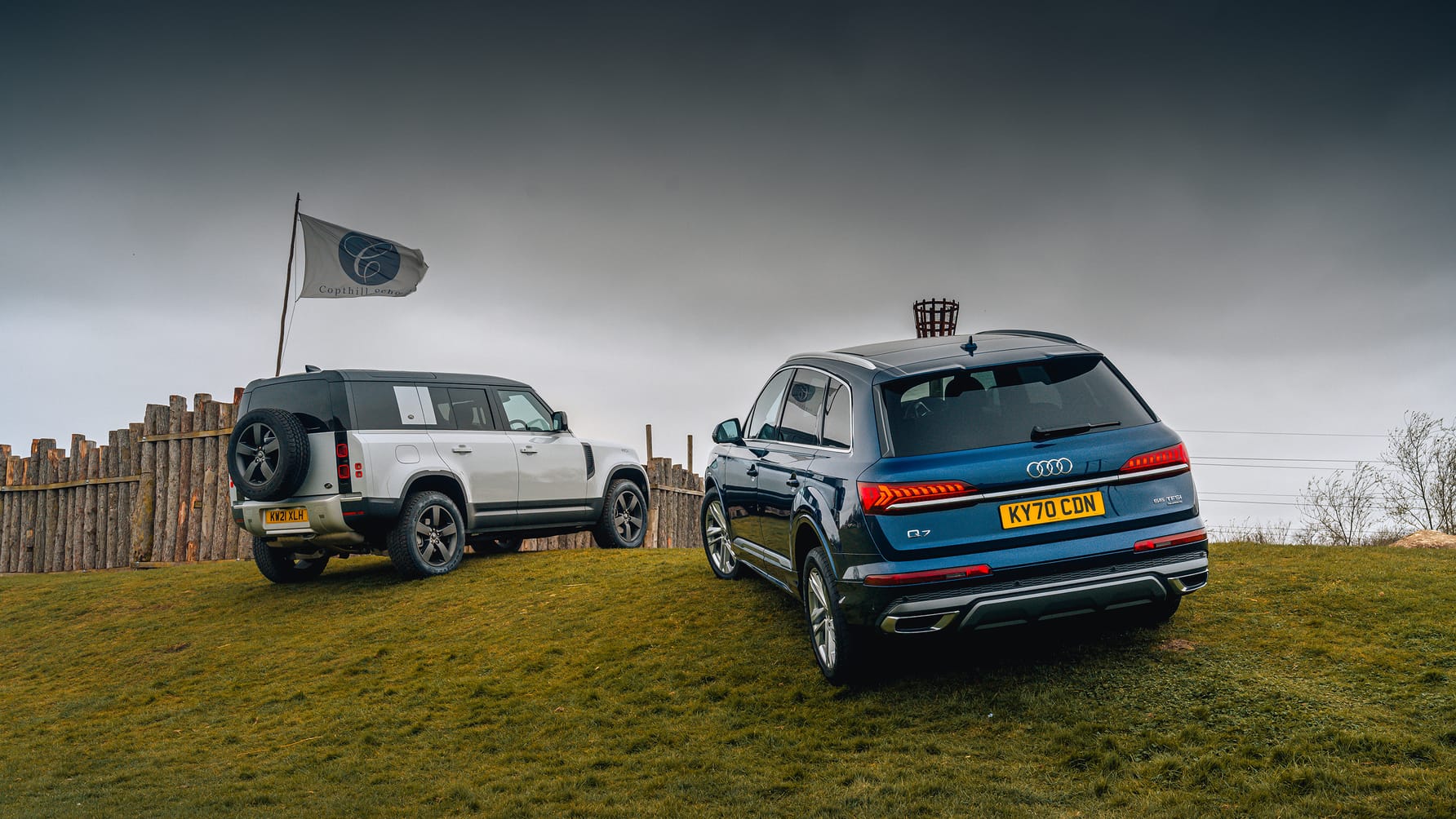 The Top Gear twin test: Audi Q7 vs Land Rover Defender | Top Gear