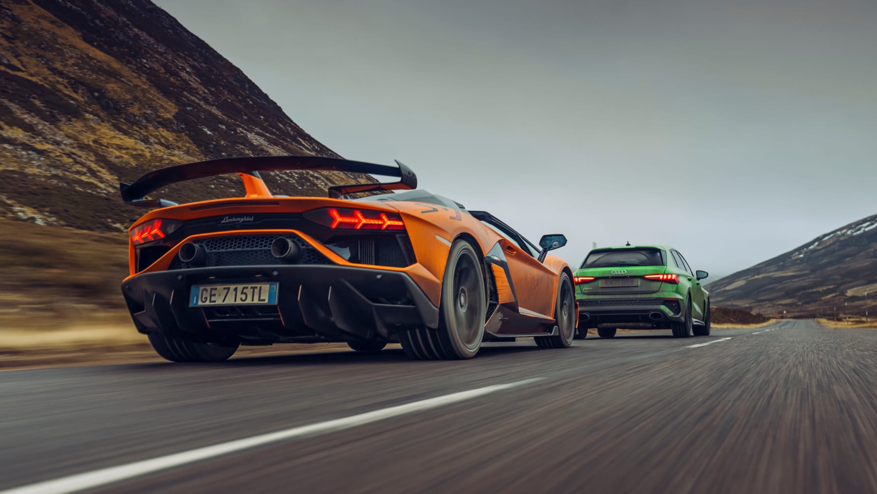 Audi RS3 vs BMW M3 vs Porsche 911 vs... an Aventador? | Top Gear