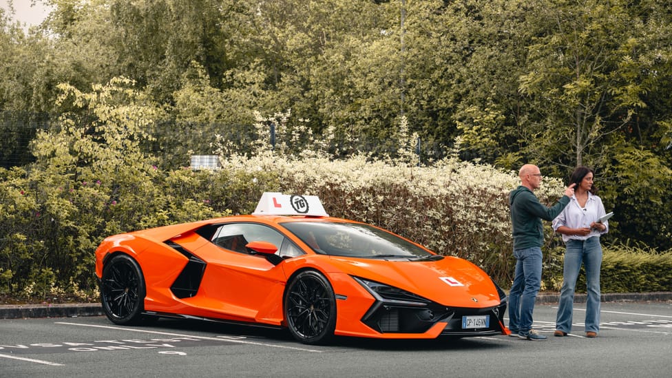 Mirror, signal, manoeuvre: taking a driving test... in a Lamborghini ...