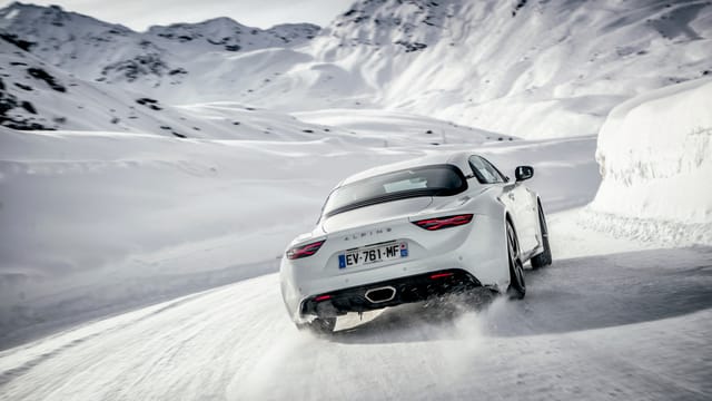 How to slide an Alpine A110 on ice | Top Gear