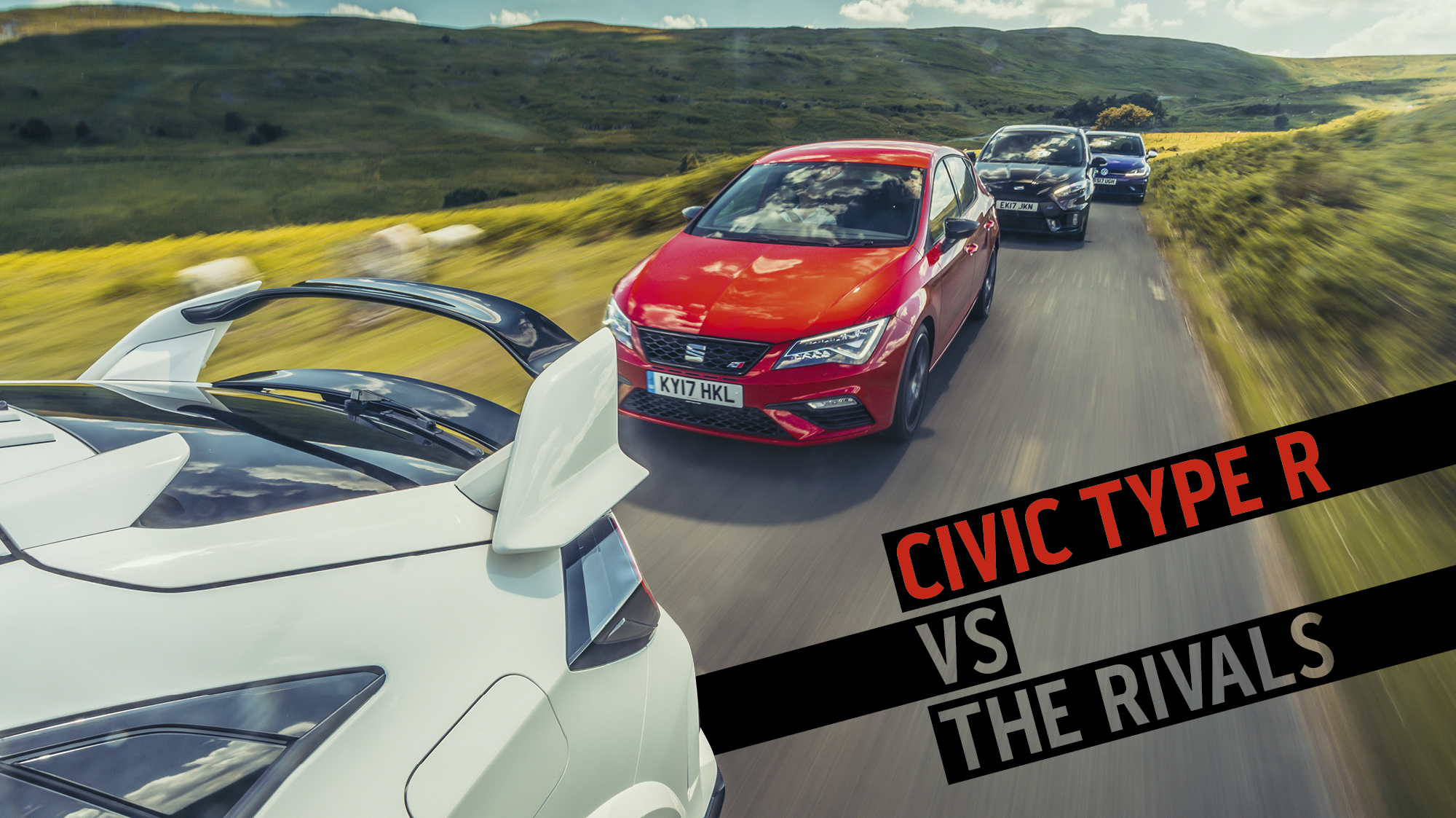 Honda Civic Type R vs Focus RS vs Golf R vs Leon Cupra | Top Gear