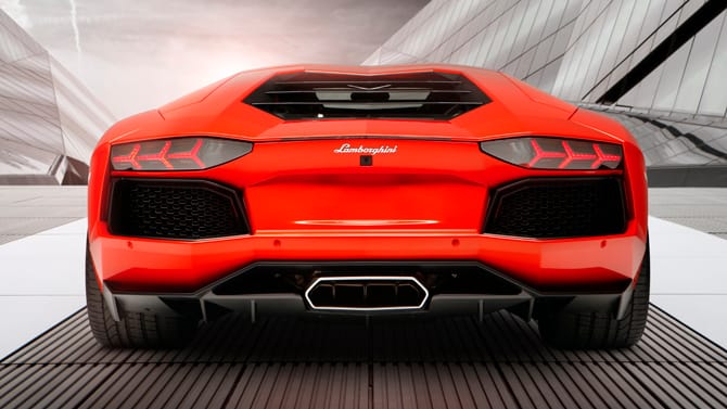 Lambo Aventador: red bull (no wings) | Top Gear