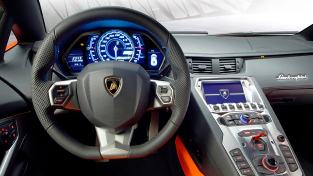 Lambo Aventador: red bull (no wings) | Top Gear