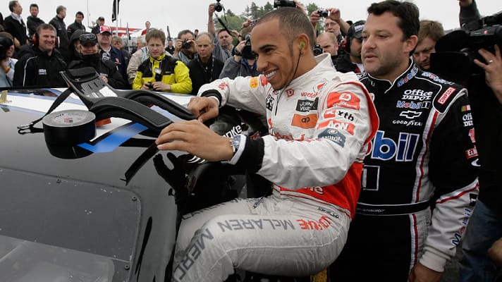 Lewis Hamilton drives a NASCAR Chevy Impala | Top Gear