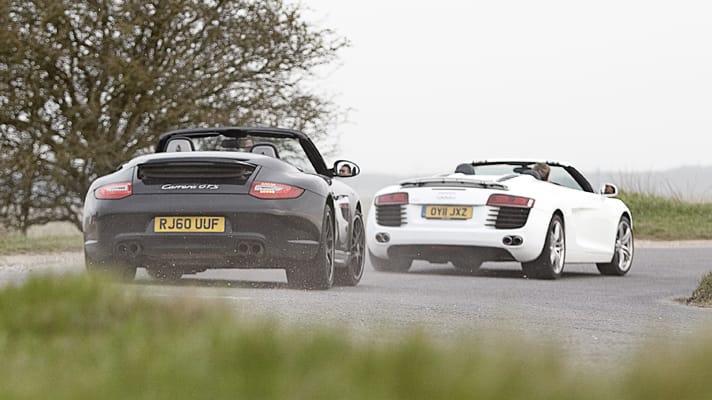 Porsche 911 GTS vs Audi R8 Spyder | Top Gear
