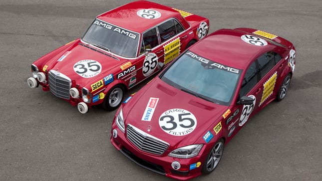 Merc S63 AMG meets 300 SEL 6.8 AMG | Top Gear