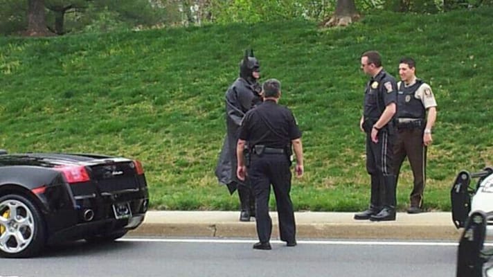 'Batman' gets pulled over by police | Top Gear