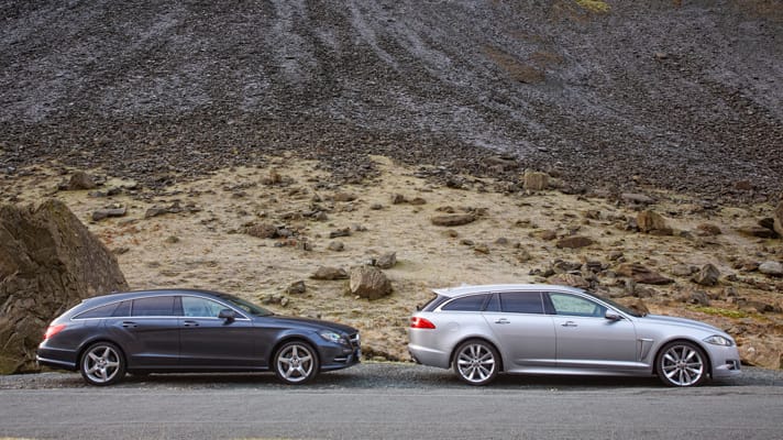 Jaguar XF Sportbrake vs Merc CLS Shooting Brake | Top Gear