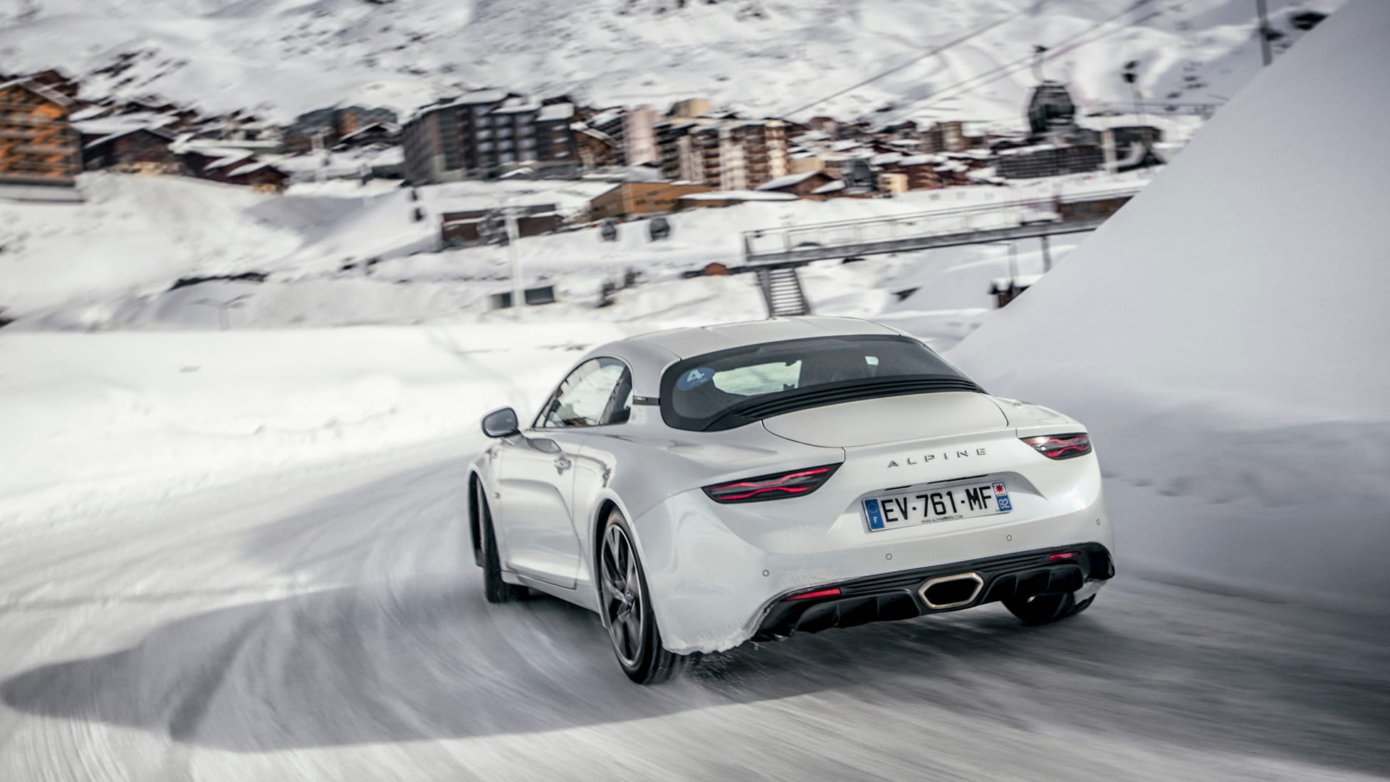 How to slide an Alpine A110 on ice | Top Gear