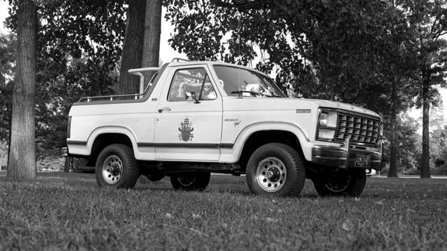 This is a one-off, Pope-themed Ford Bronco | Top Gear