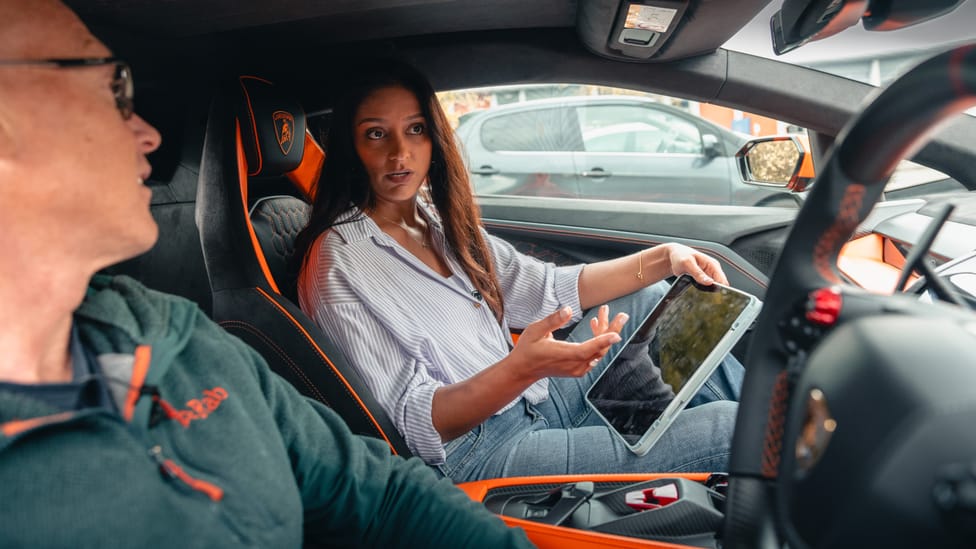 Mirror, signal, manoeuvre: taking a driving test... in a Lamborghini ...